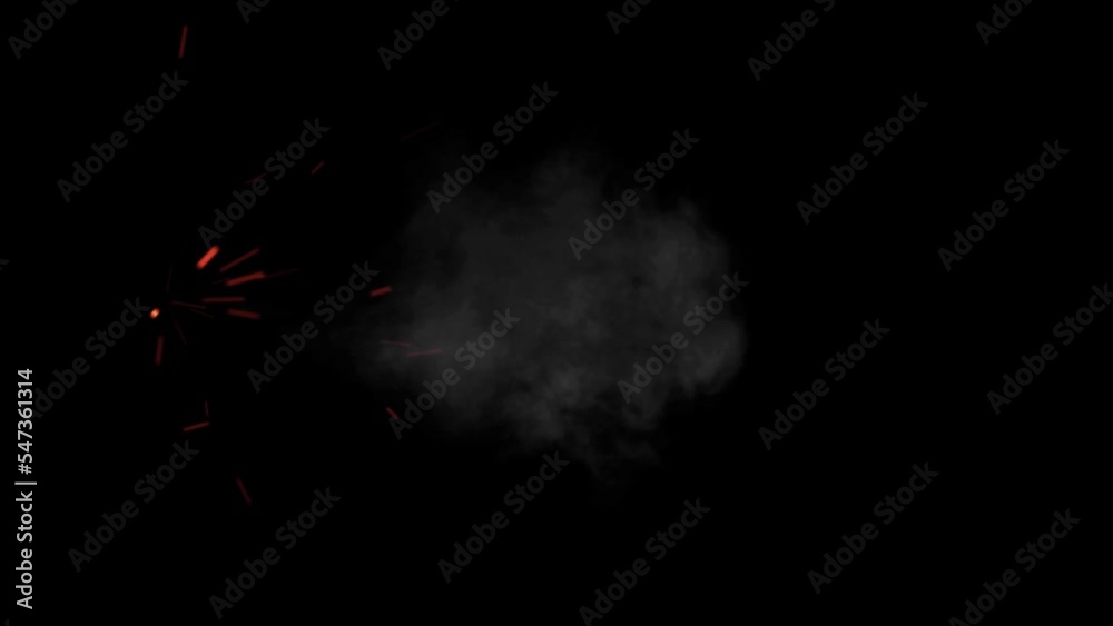 Muzzle flashes straight fire montage in slow-motion. Dangerous shooting ...