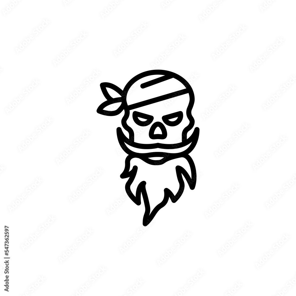 Vector sign of pirate symbol is isolated on a white background. vector ...