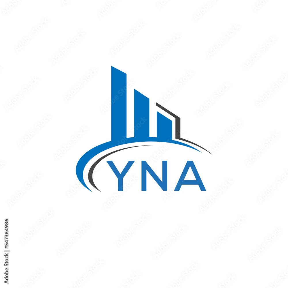 YNA letter logo. YNA blue image. YNA Monogram logo design for ...