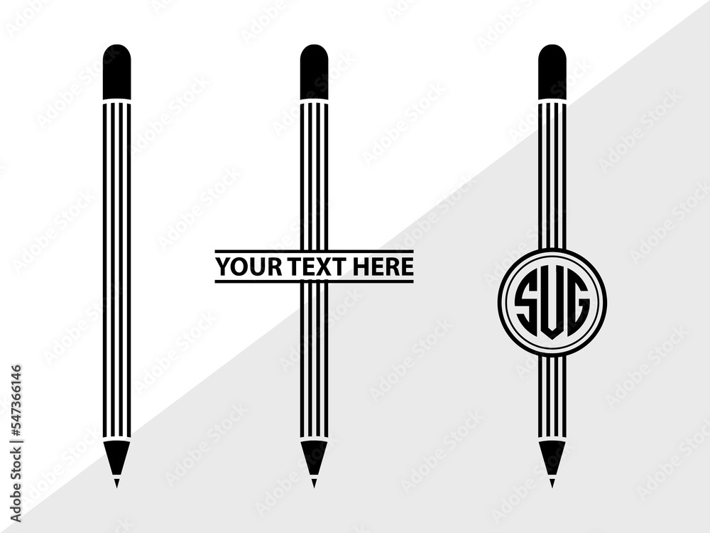 School Supplies Monogram School Supplies Silhouette School Bag Svg Compass Ruler Svg Pencils