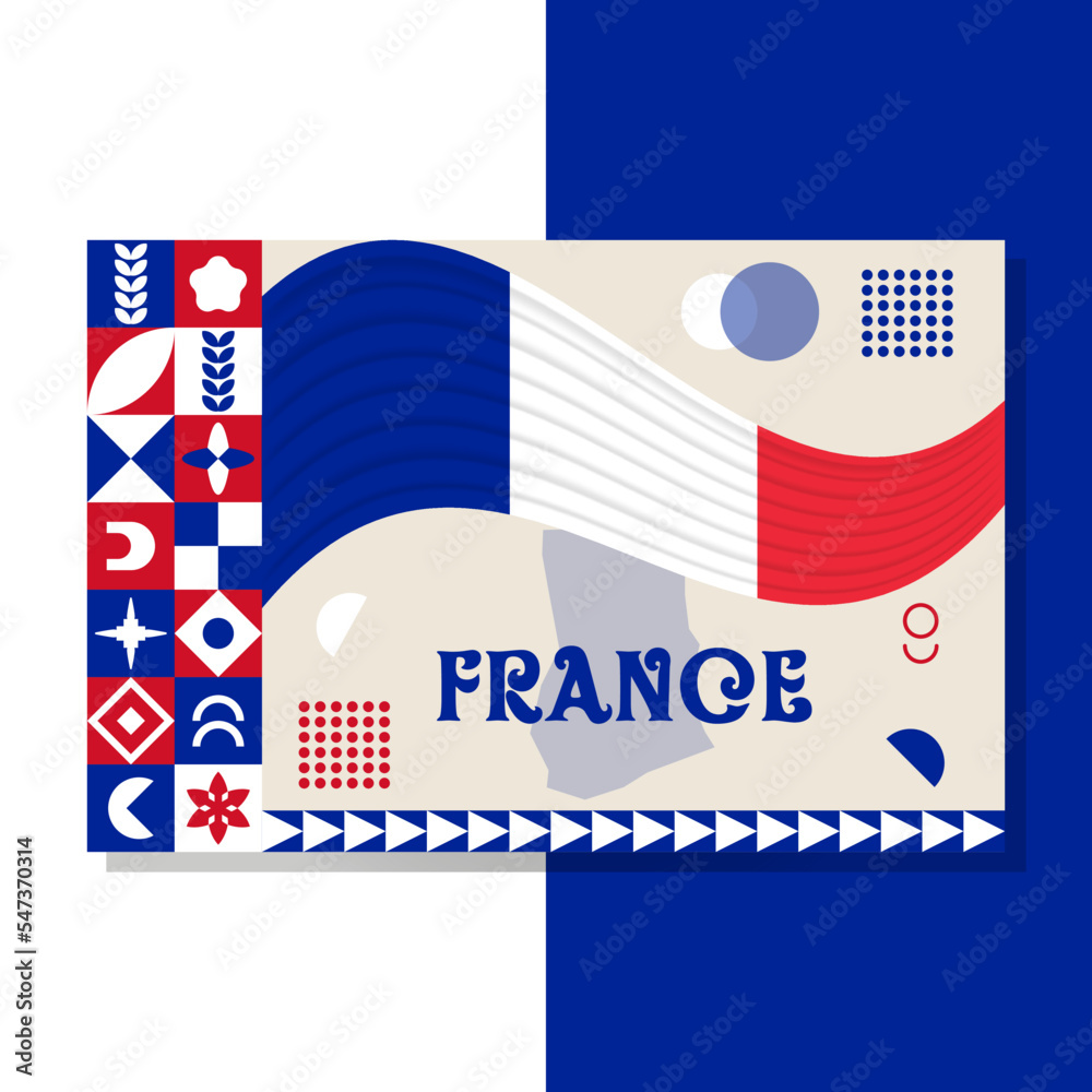 France banner with cultural design. Independence day design for France ...