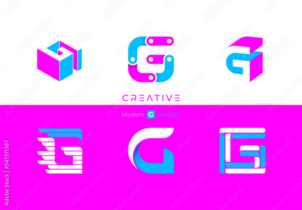 Letter G, modern alphabet, fonts, characters design, vector ...