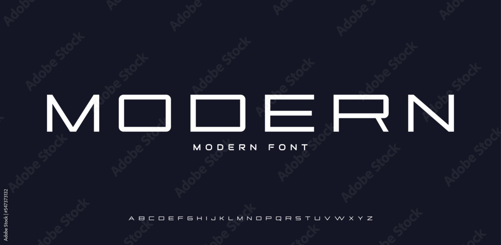 Tech font typography alphabet letters. Future logo typo. Minimal urban ...