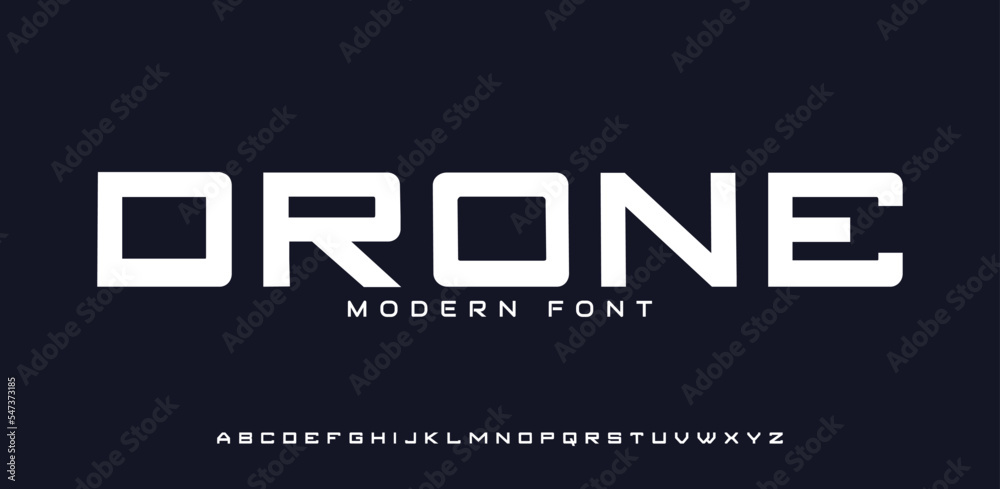 Tech font typography alphabet letters. Future logo typo. Minimal urban ...