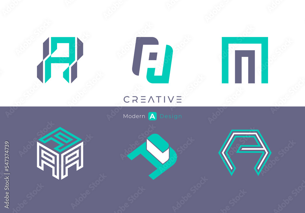 Letter A, modern alphabet, fonts, characters design, vector ...