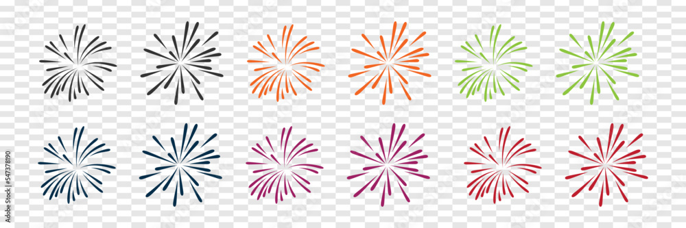 Fire crackers vector set design illustration. Vector set design Stock ...