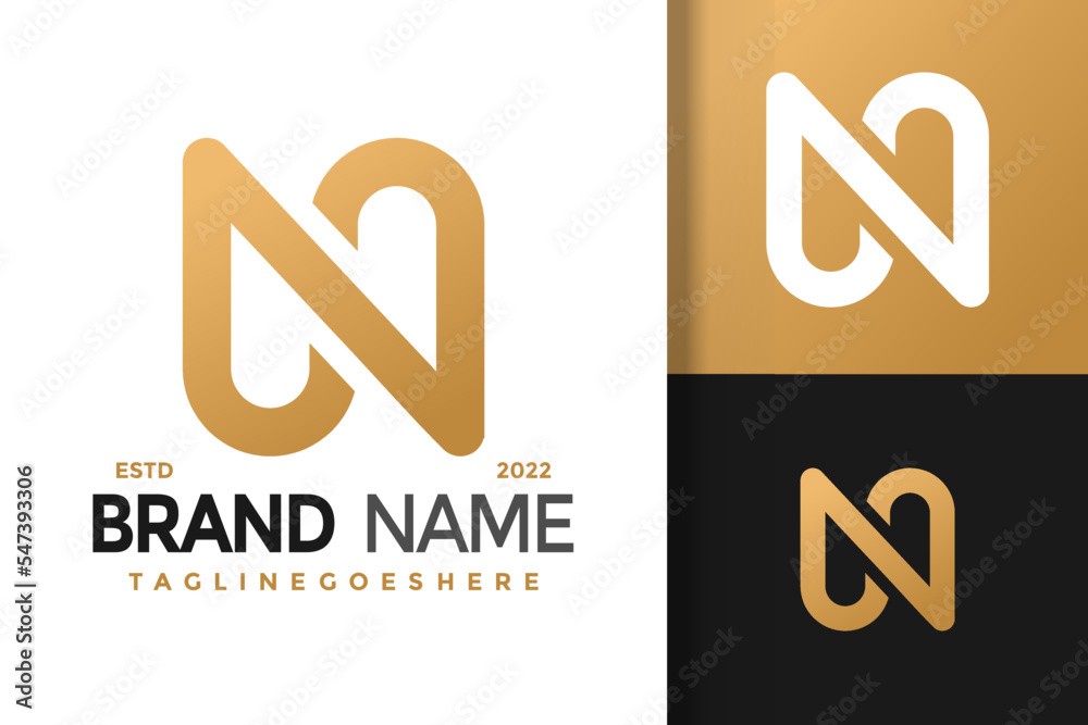 Vetor de N Letter Business Company Logo Design, brand identity logos ...