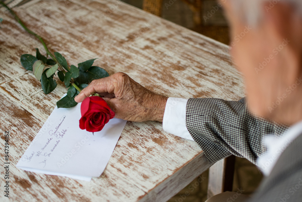 Man Writing A Love Letter