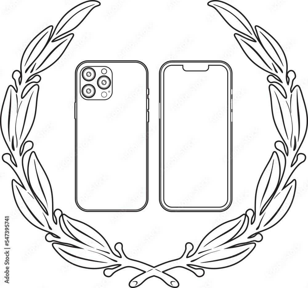 smartphone logo with frame vector design Stock Vector | Adobe Stock