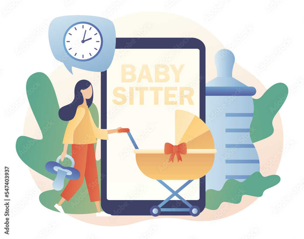 Babysitter service online. Babysitting club. Nanny occupation ...