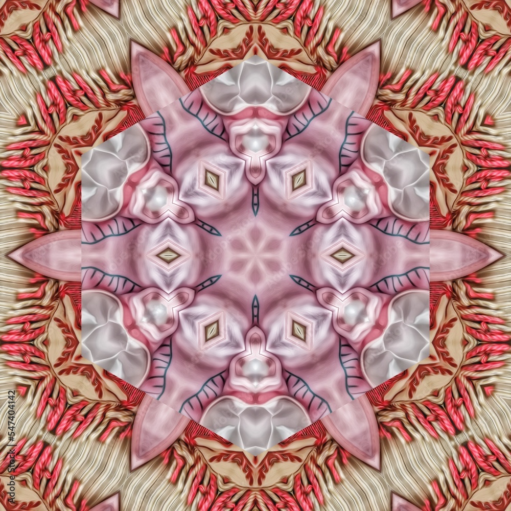 Mystical pattern design for the background. 3d illustration art for ...