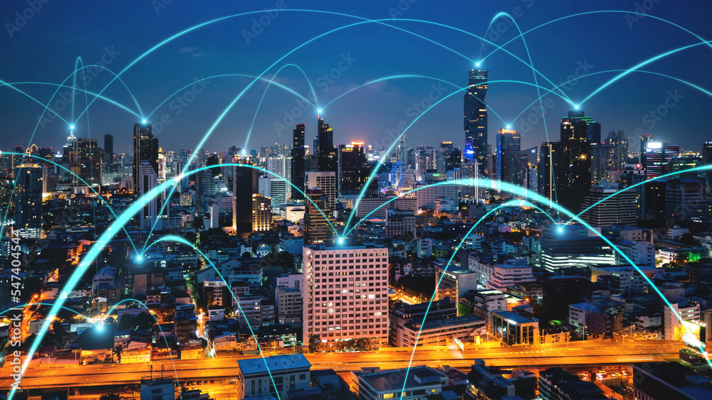 Smart digital city with connection network reciprocity over the ...