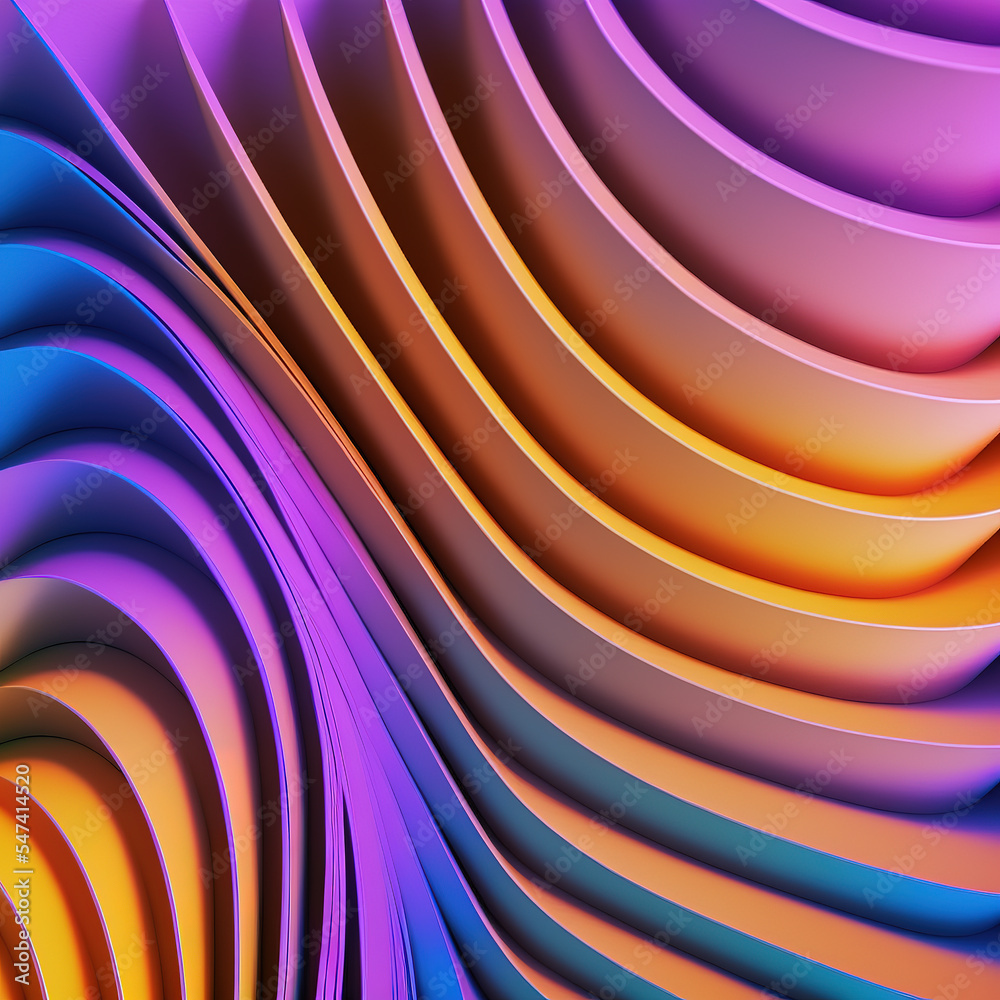 folded paper effect. Bright colorful made of paper, Optical art ...