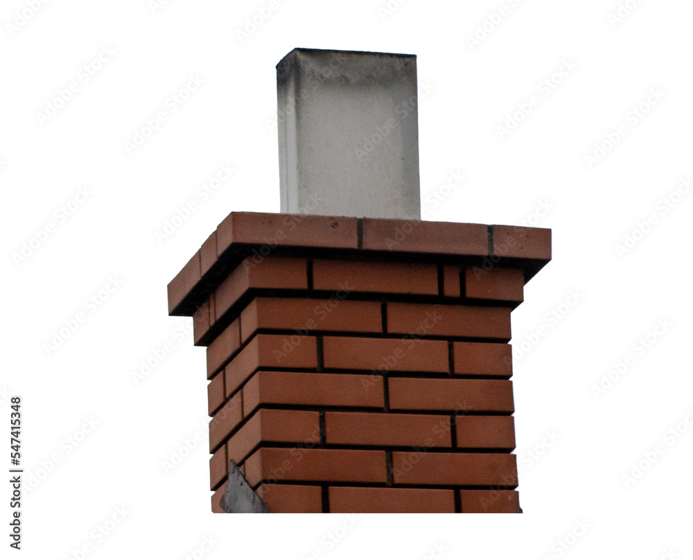 Brick chimney isolated on transparent background. Exterior house Stock ...