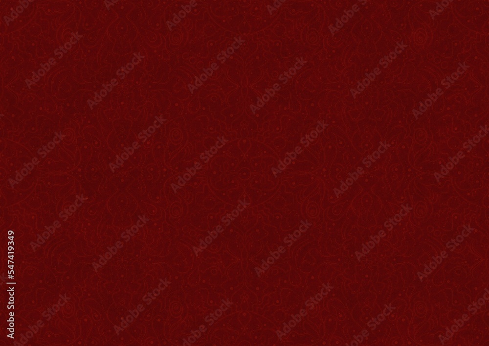 Hand-drawn unique abstract symmetrical seamless ornament. Light semi ...