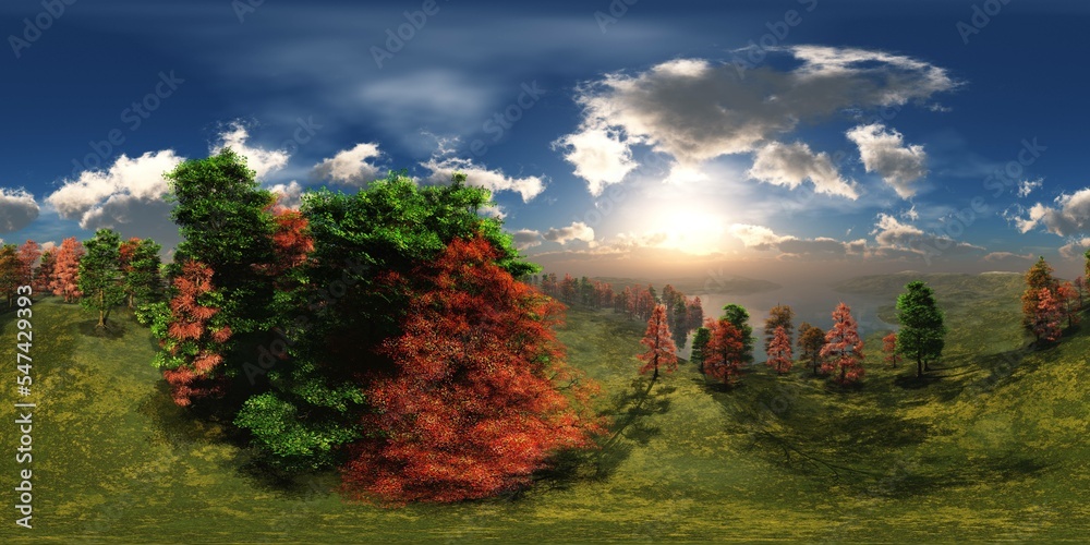 HDRI, environment map , Round panorama, spherical panorama, equidistant ...