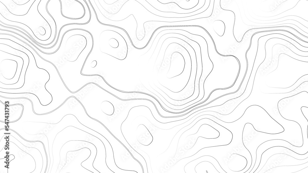 Abstract white topography vector background. Line topography map design ...