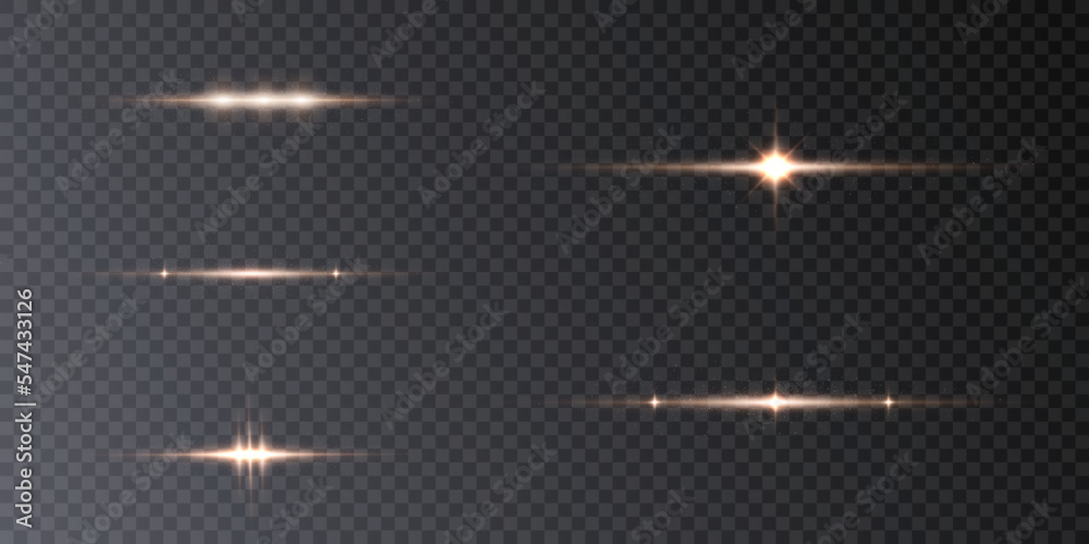 Glow of bright sparks of light on a transparent background. Blurred ...