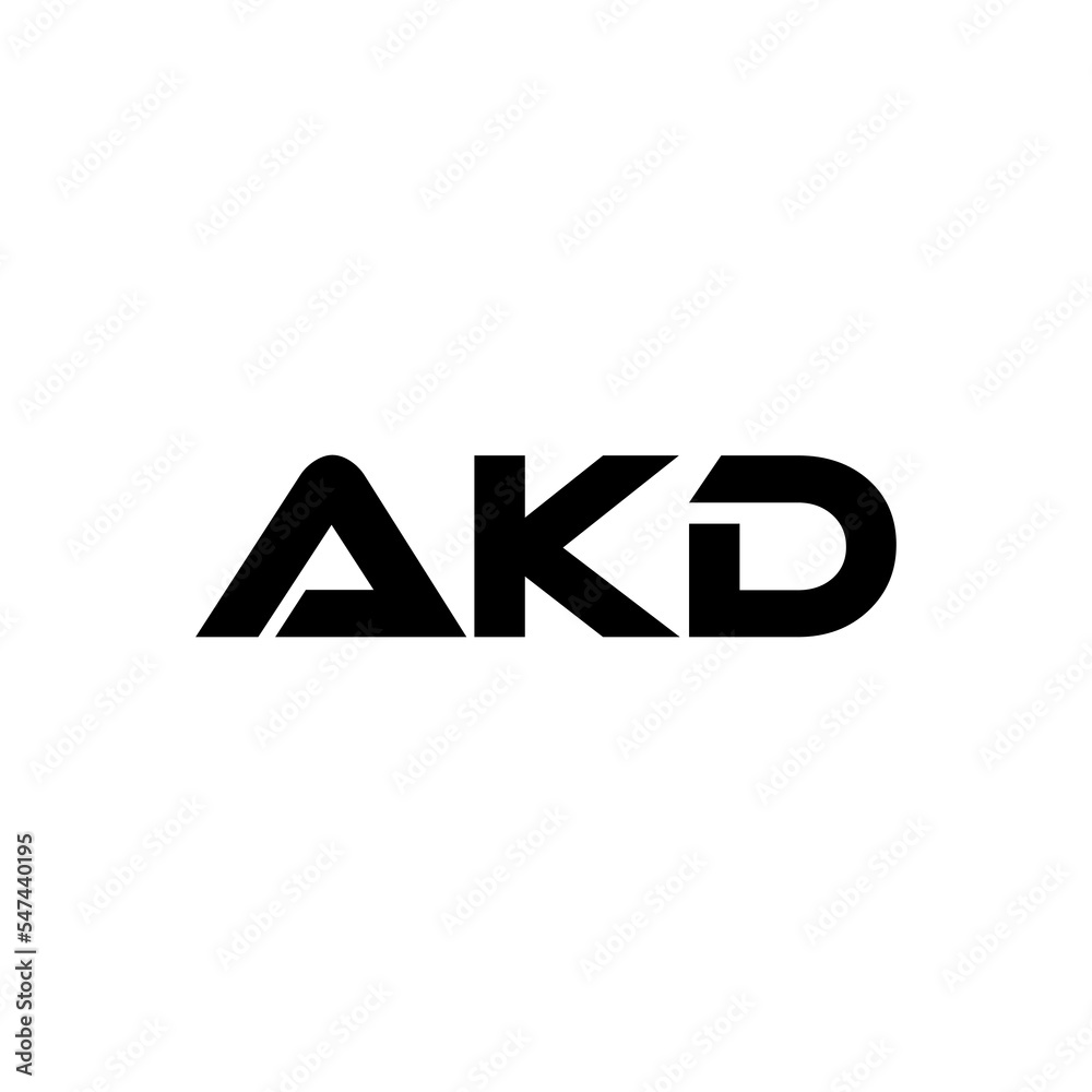 Vecteur Stock AKD letter logo design with white background in ...