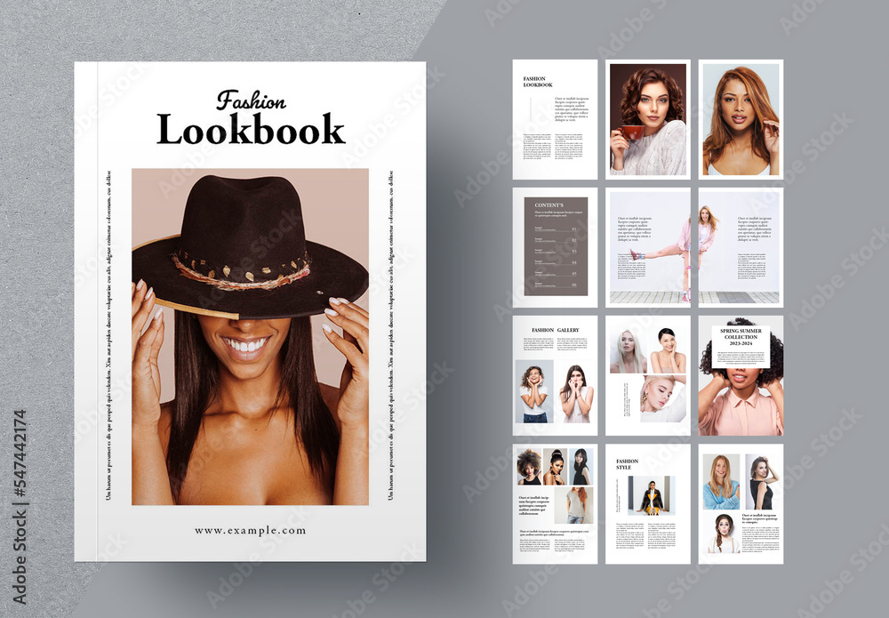 Fashion Lookbook Layout Stock Template | Adobe Stock