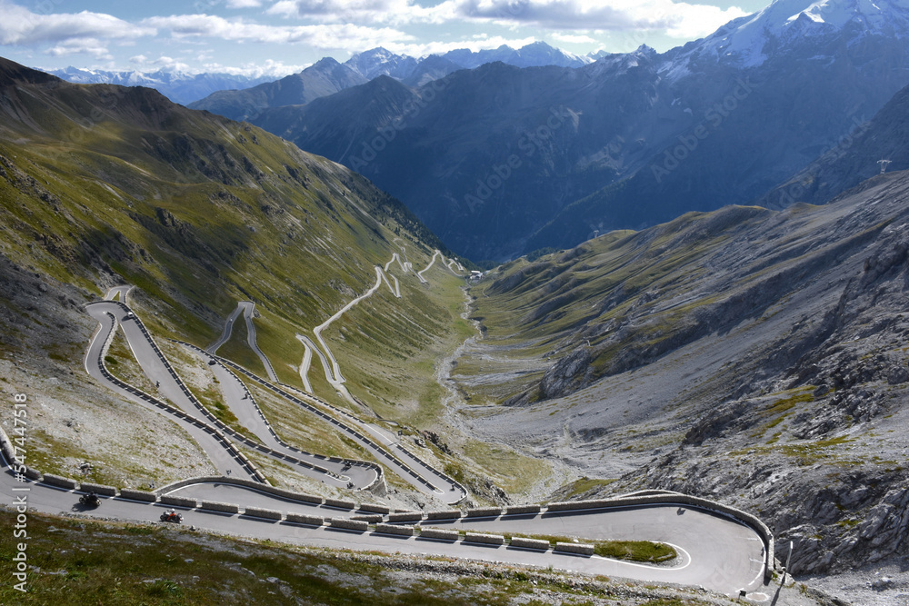 The Stelvio Pass in Italy - the highest paved mountain pass in the ...