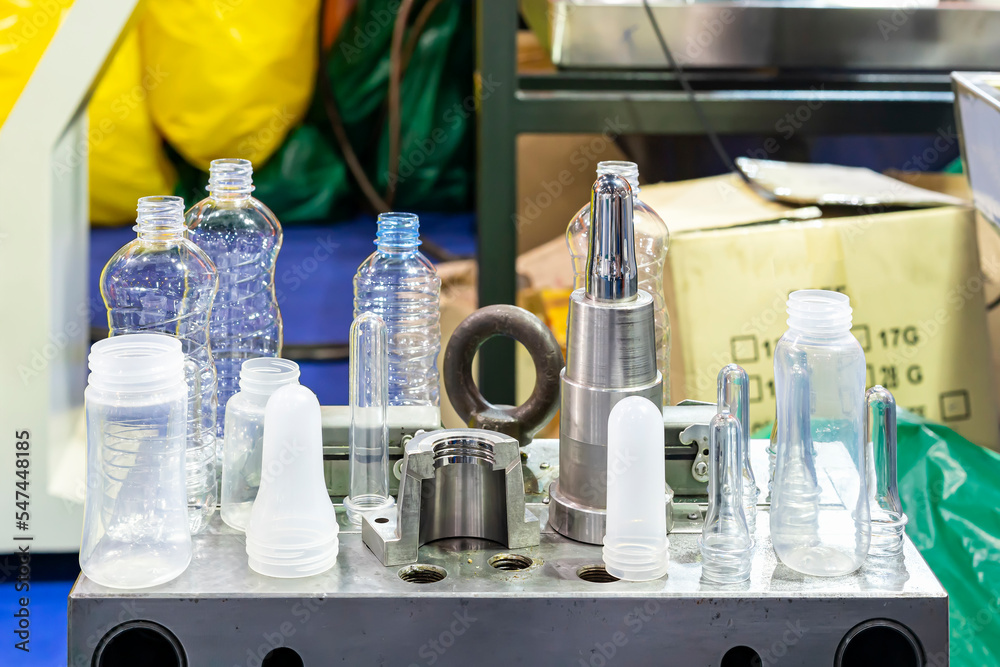 various sample transparent plastic bottle and other color with preform ...
