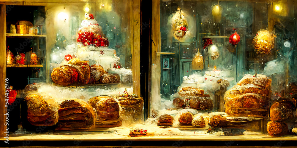 Photo & Art Print The bakery is decked out for the Christmas party ...