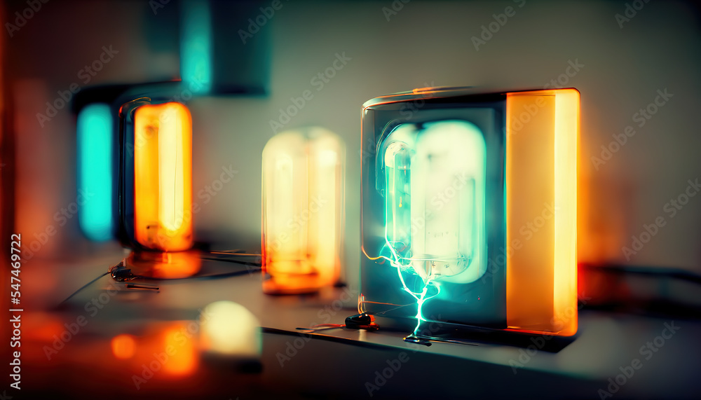 Electrical background, electricity. AI render. Stock Illustration ...