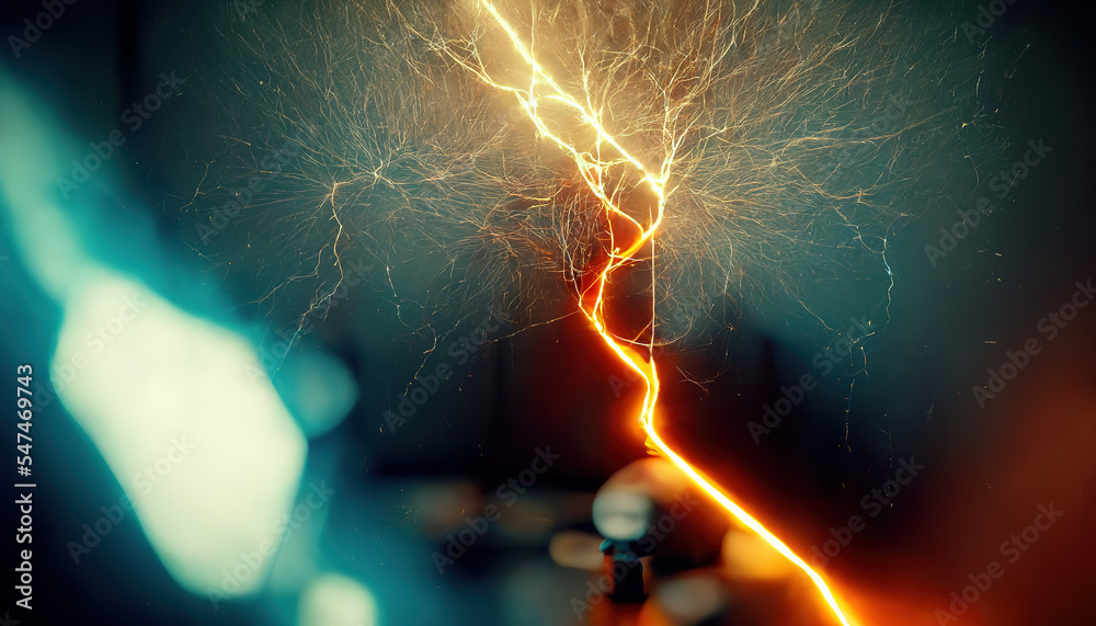 Electrical background, electricity. AI render. Stock-Illustration ...