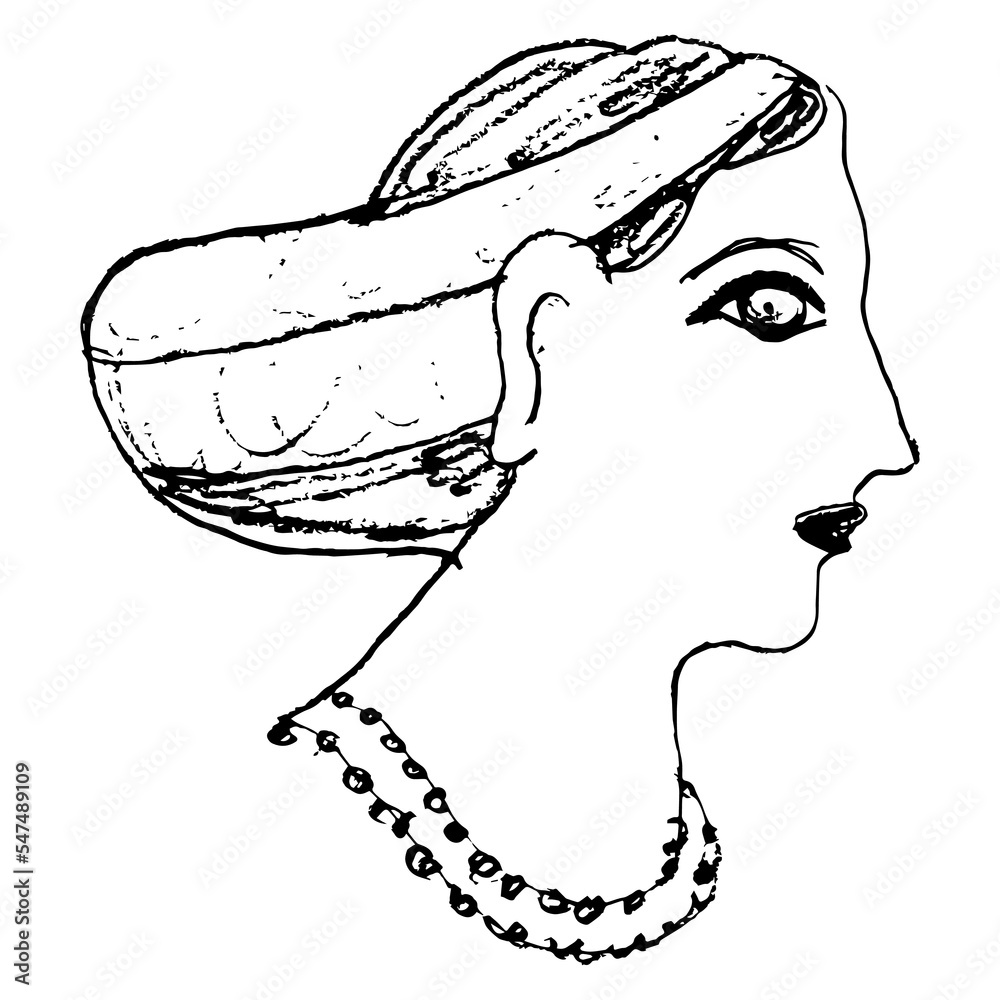 Helen of Troy. Pretty woman. Helen of Troy. Female portrait in profile ...