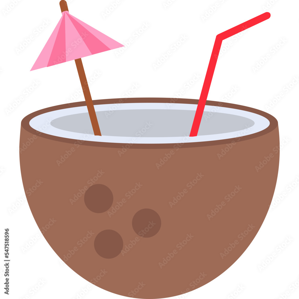 Coconut Icon Stock Vector | Adobe Stock