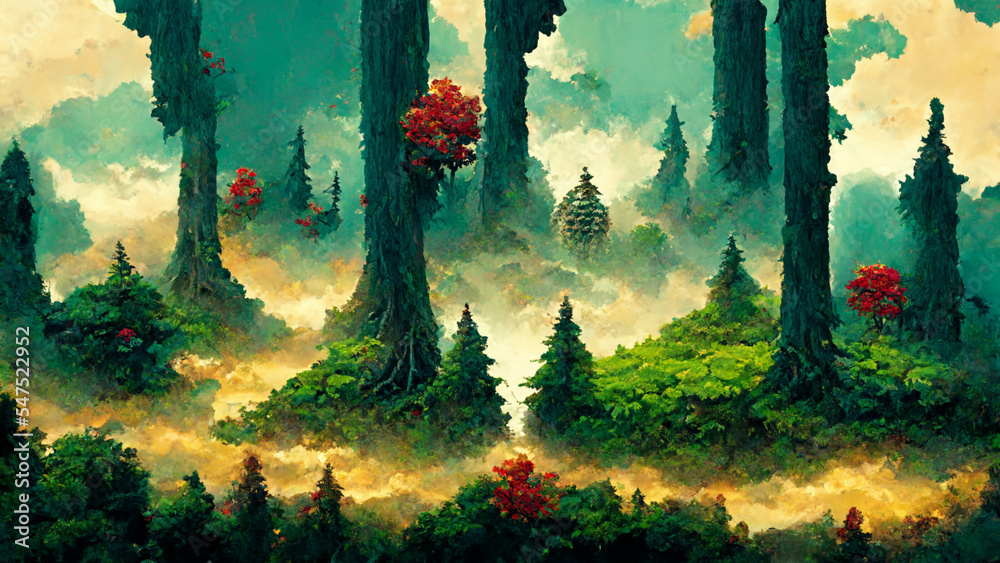 Primal Forest Pixel Art 34 Stock Illustration | Adobe Stock