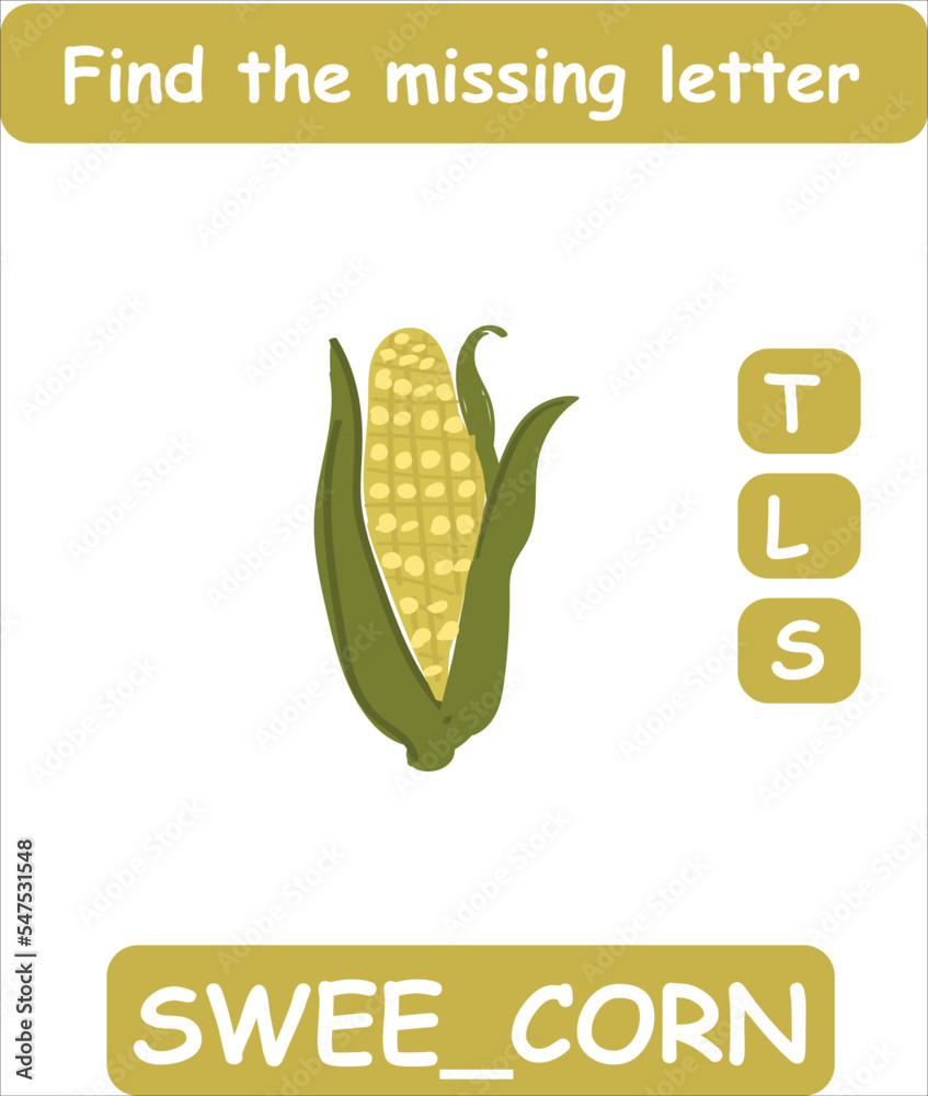 find the missing letter, words for kids, english words for kids, word ...