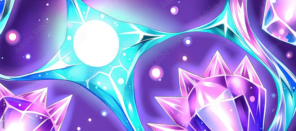 Art for anime series. Crystal. Magic. AI generated art illustration ...