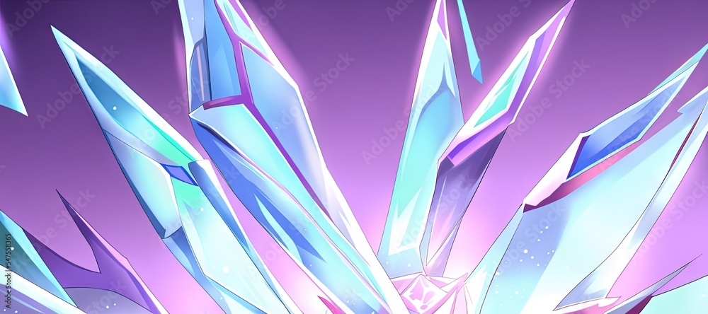 Art for anime series. Crystal. Magic. AI generated art illustration ...