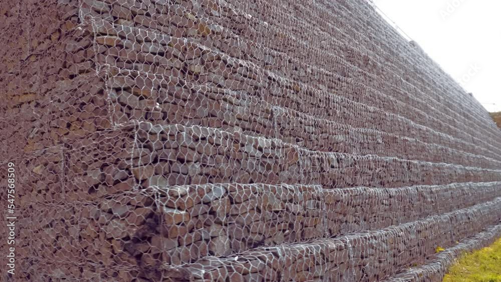 Gabion construction - three-dimensional products made of twisted wire ...