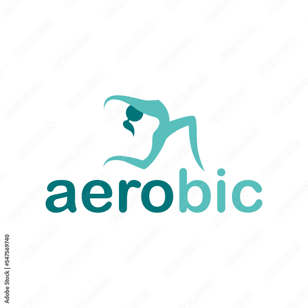 aerobic logo design Stock Vector | Adobe Stock