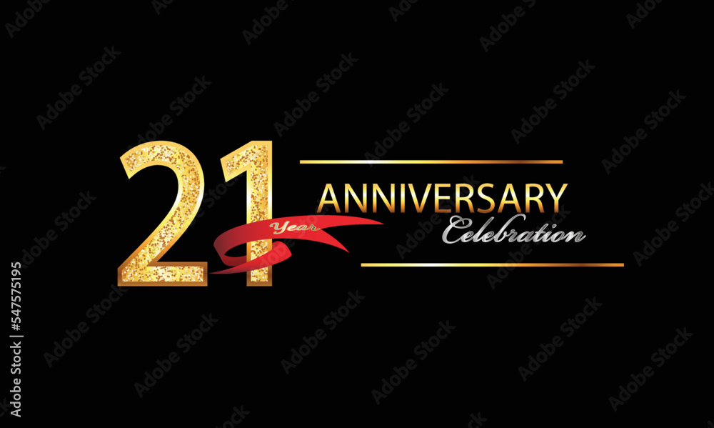 21 Year Anniversary celebration Vector Design. 21st Anniversary ...