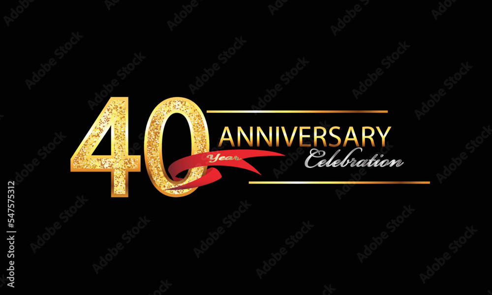 40 Year Anniversary celebration Vector Design. 40th Anniversary ...