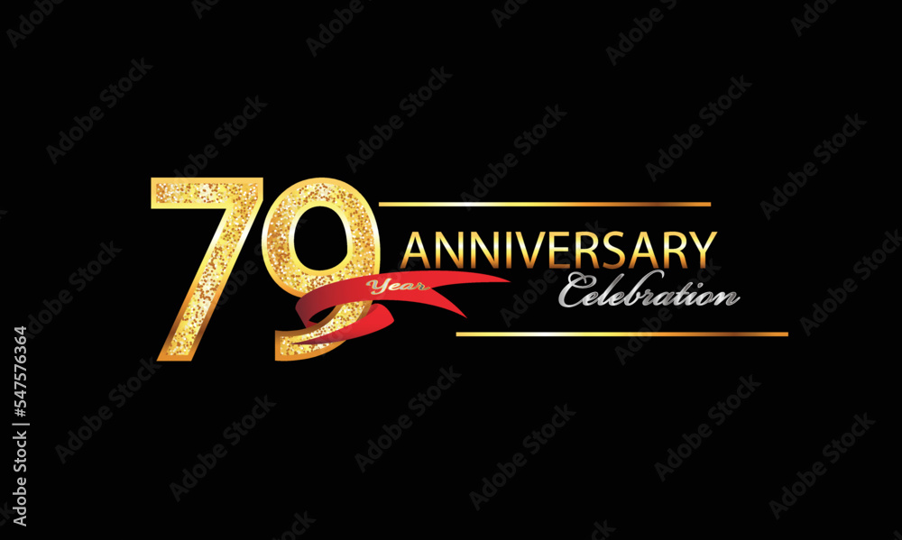 79 Year Anniversary celebration Vector Design. 79th Anniversary ...