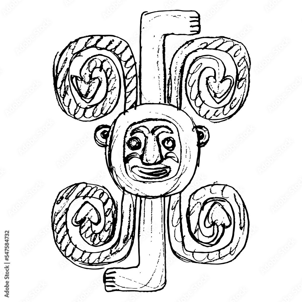 Vetor de Tribal ornament of Inca Indians from ancient Peru. Stylized ...