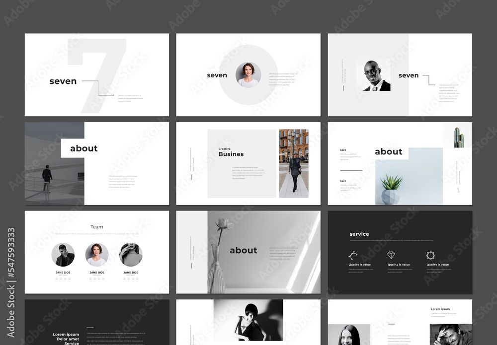 Clean Presentation Layout Stock Template | Adobe Stock