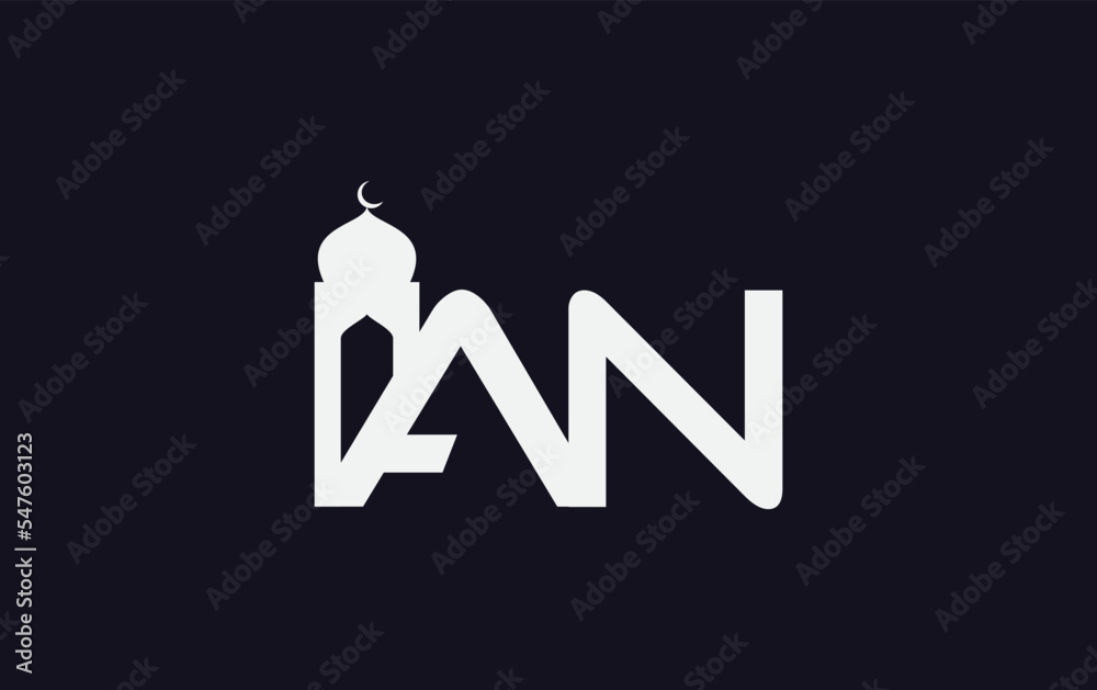 Islamic mosque logo and minar icon and symbol design vector with ...