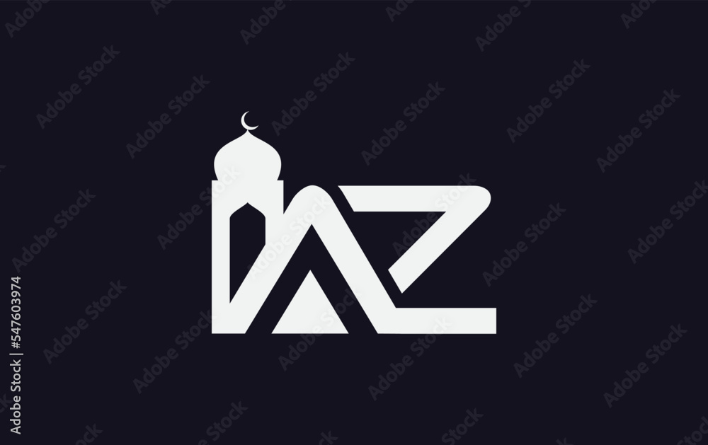 Islamic mosque logo and minar icon and symbol design vector with ...