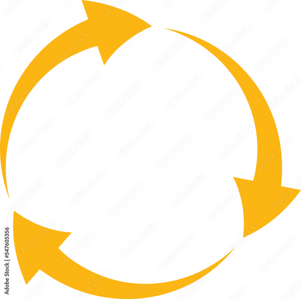 Solid circular arrows symbols collection vector illustration. Reuse or ...