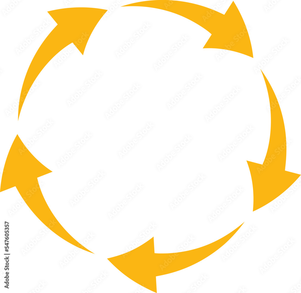 Solid circular arrows symbols collection vector illustration. Reuse or ...