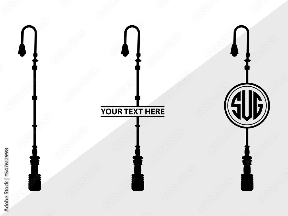 Street Lights Monogram, Street Lights Silhouette, Street Lights SVG Cut ...