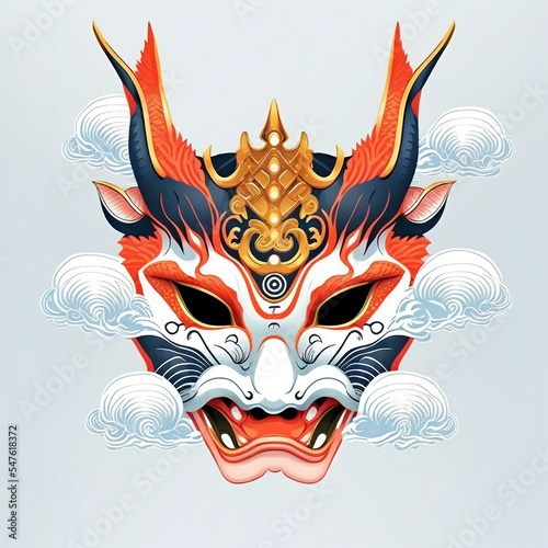 Traditional Japanese Dragon Mask