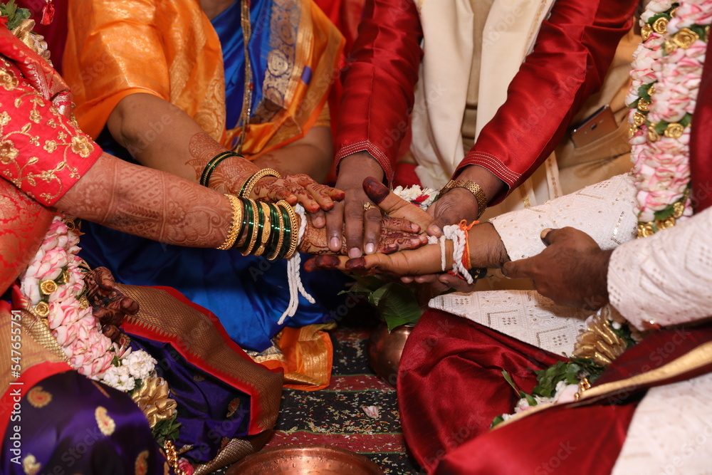 indian wedding ceremony of bride and groom Stock Photo | Adobe Stock