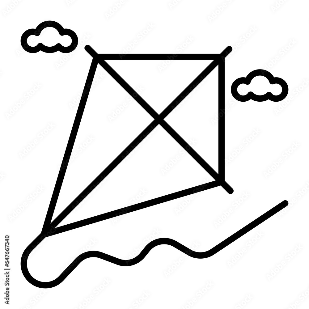 Kite, flying, festival icon in modern style for website mobile logo app ...